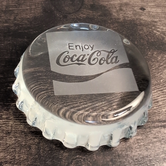 Coca Cola | Accents | Coca Cola Vintage Glass Paperweight | Poshmark